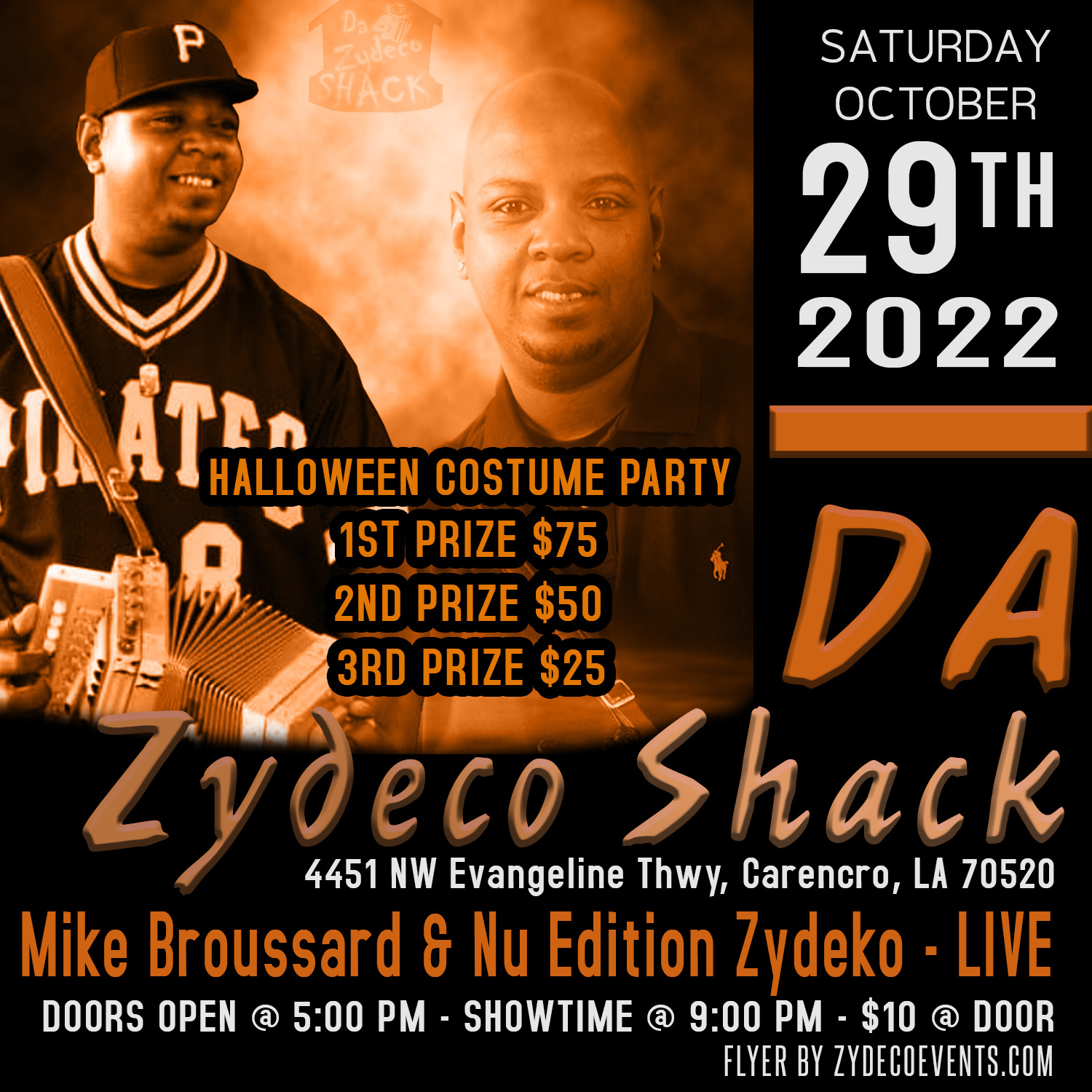 Mike Broussard & Nu Edition Zydeko - LIVE @ Da Zydeco Shack- Zydeco Events